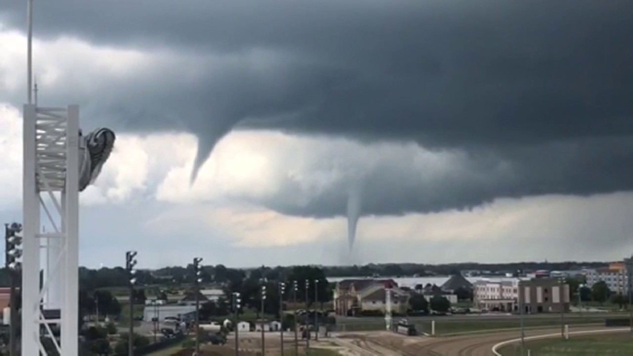 Two Iowa tornadoes caught on camera