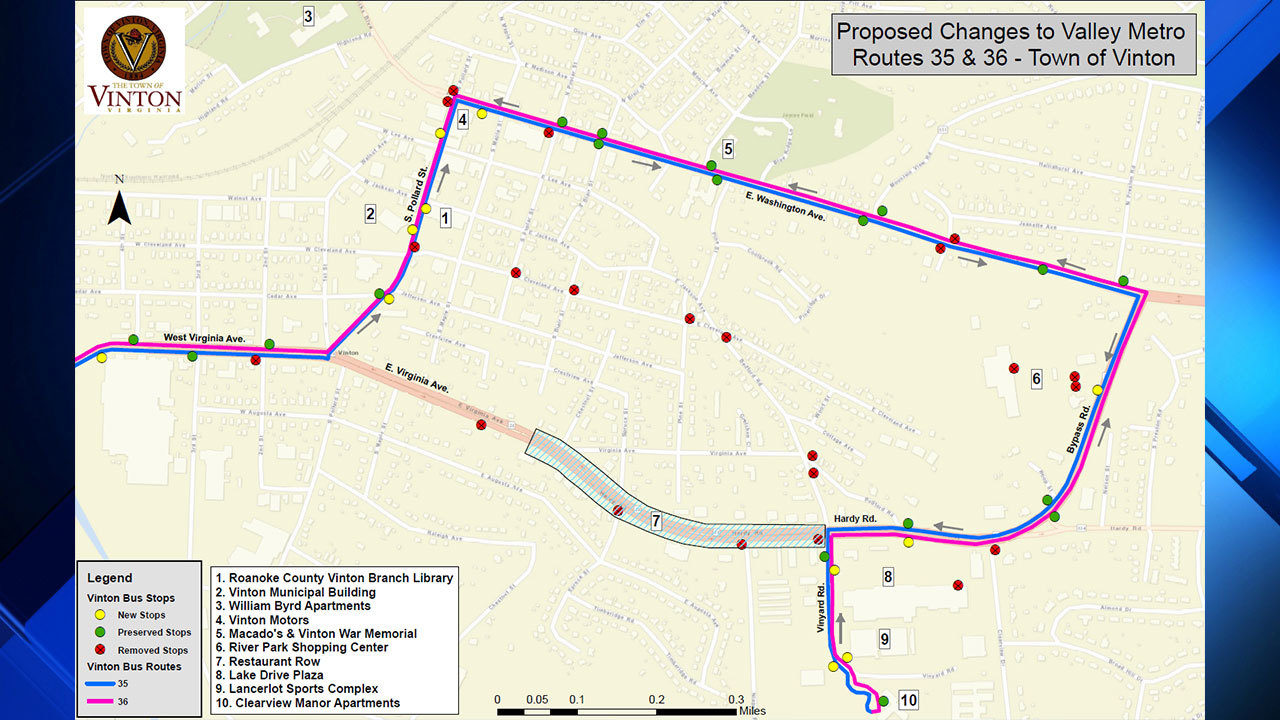 See how Valley Metro routes in Vinton have changed