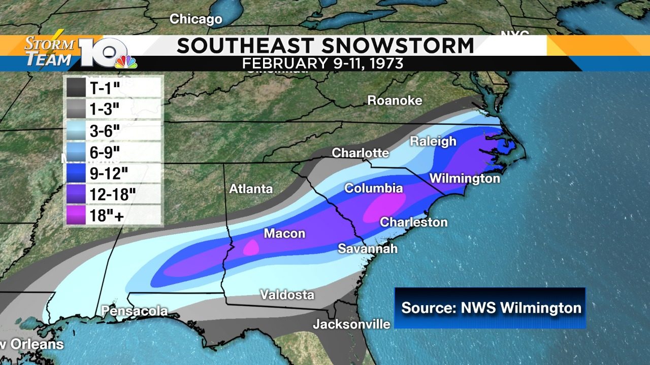 ON THIS DAY: The Great Southeast Snowstorm of 1973
