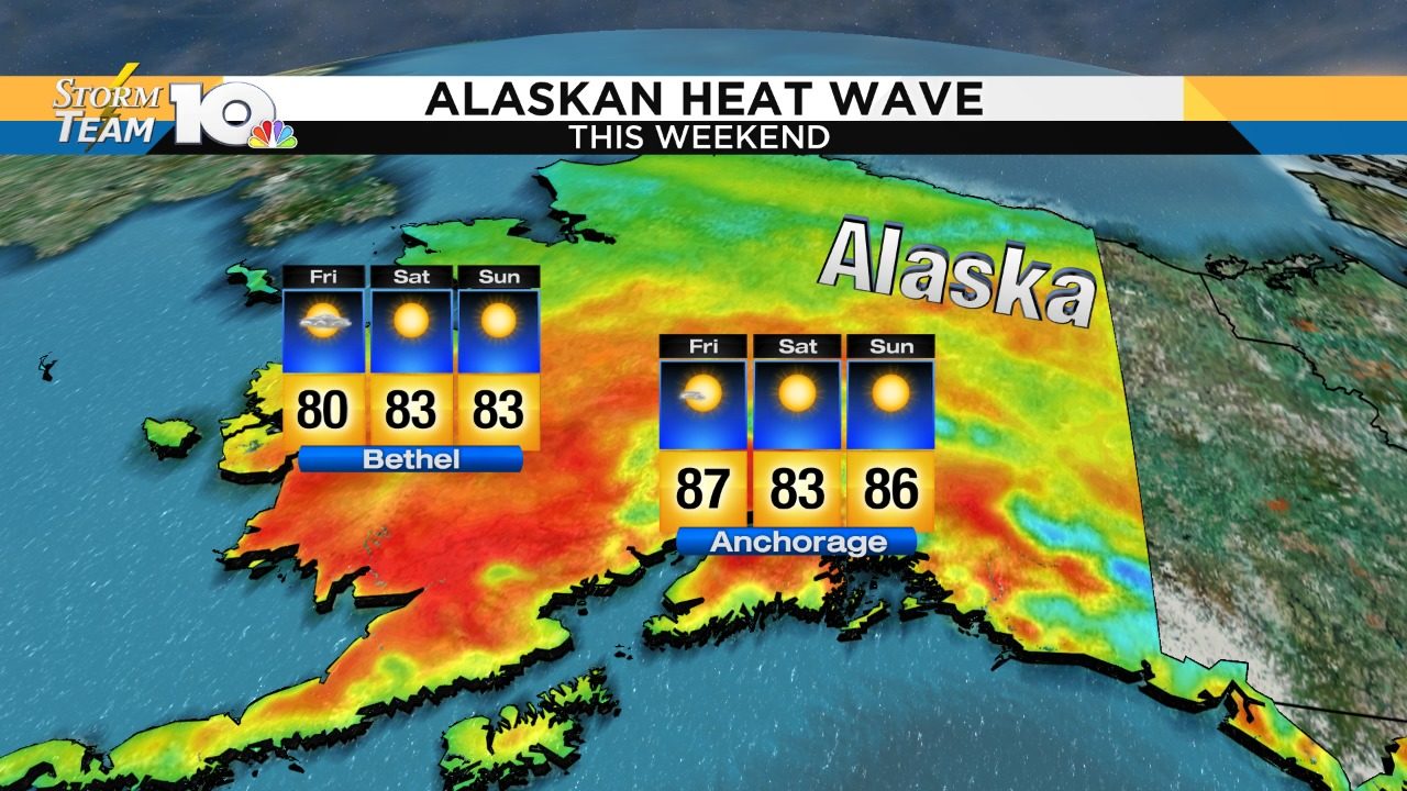 All-time temperature record broken in Alaska; more heat to come